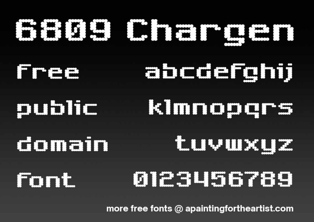 A free public domain, vintage & decorative font, 6809 Chargen Typeface ...