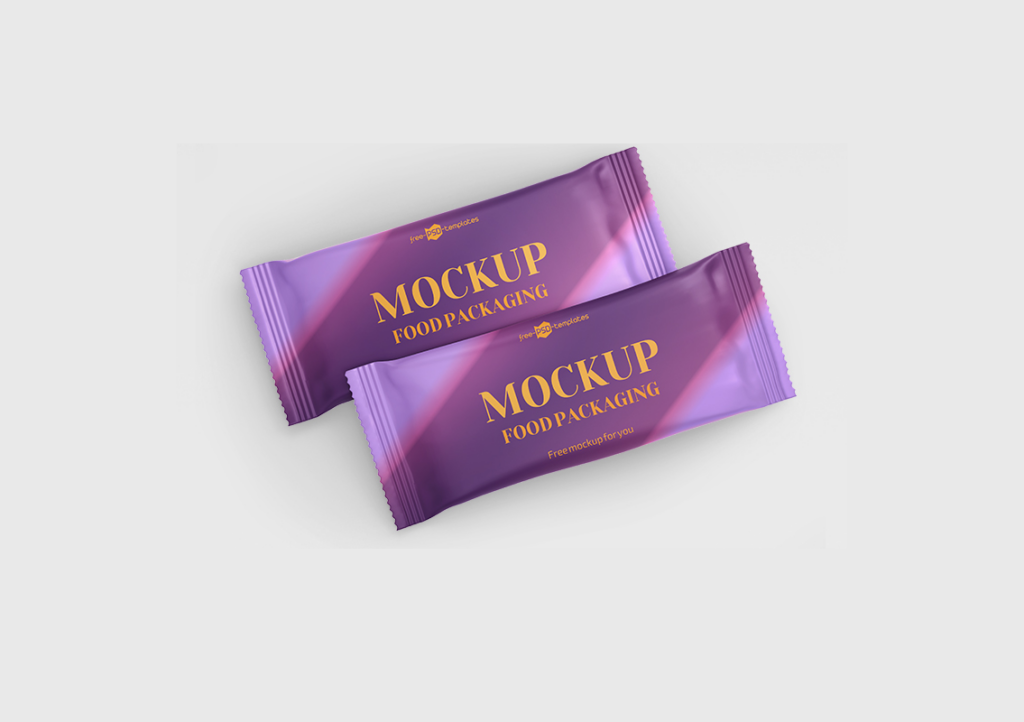 A free chocolate, sweet & biscuit bar wrapper food packaging packshot ...