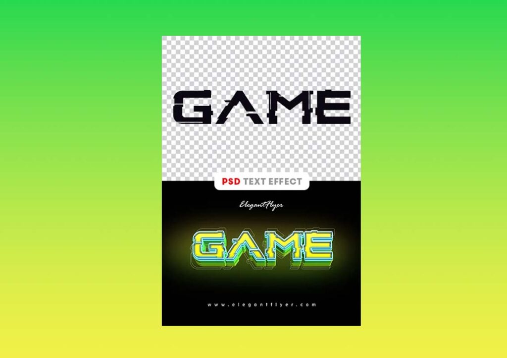 A free video game title, app title, web game title text effect PSD for ...