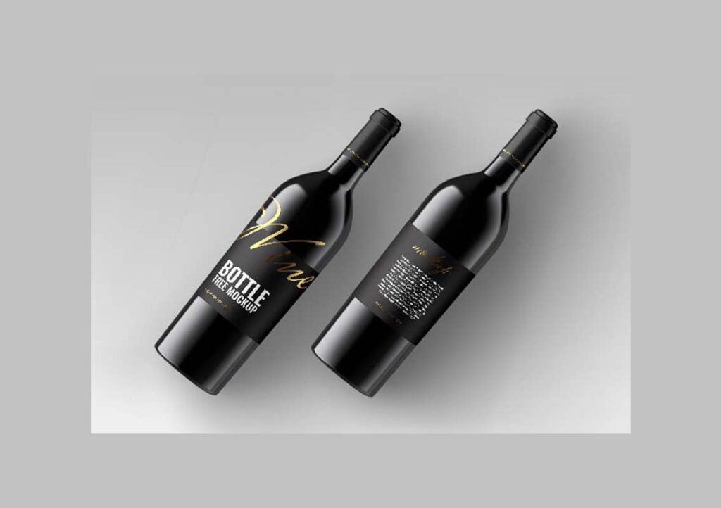 A Free Red Wine, Wine Bottle, Black Wine Bottle Photoshop PSD Mock-up ...