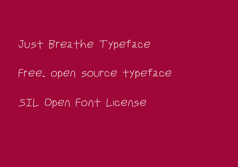 A free open source, handwriting font, Just Breathe typeface ...