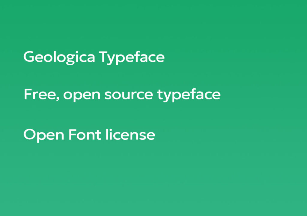 A free open source, humanist, geometric font, Geologica Typeface – APaintingForTheArtist.com ...