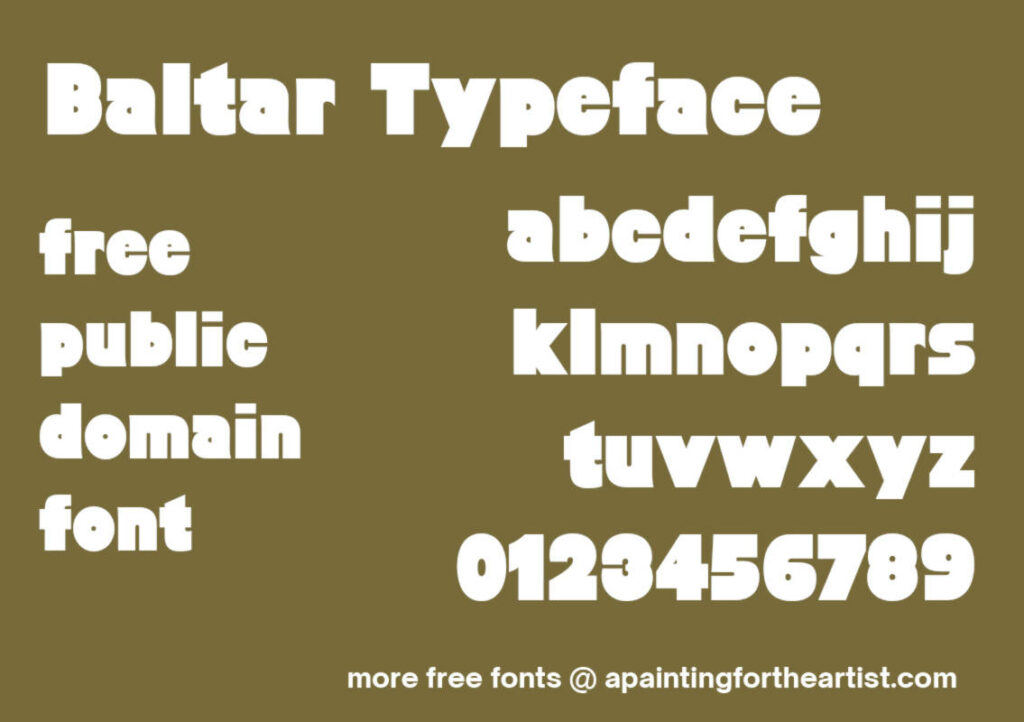 A free public domain, decorative font, Baltar Typeface ...