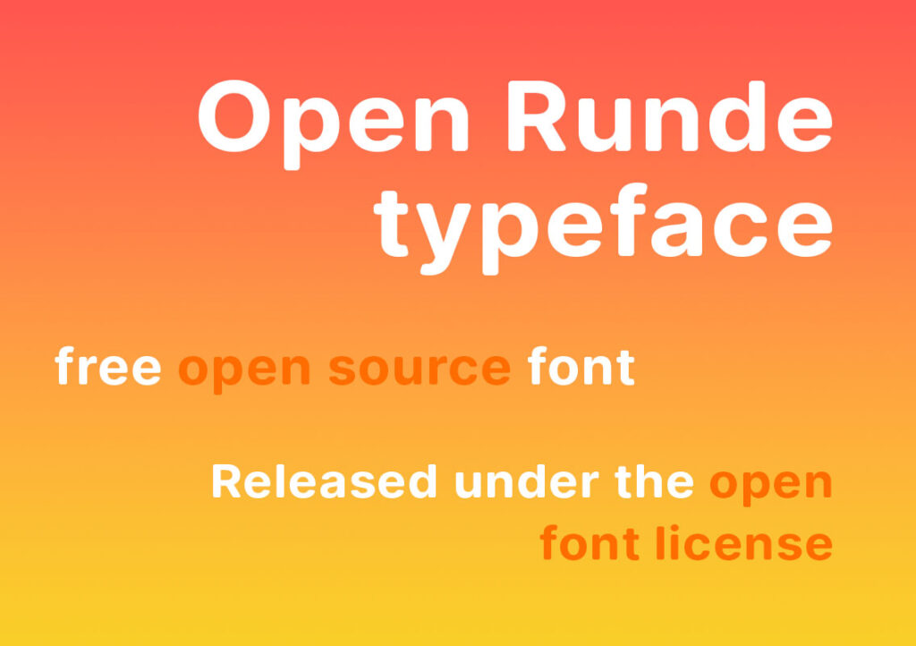 A free open source, rounded sans serif font, Open Runde Typeface ...